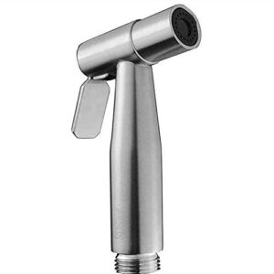 JIYTG Toilet Brush Hand Held Bidet Sprayer Stainless Steel Spraye Toilet Bidet Shower Head with Hose and Bracket Holder Bidet Bidet Washer 304 Stainless Steel Toilet Spray Gun Faucet Set