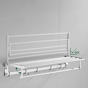 Towel Racks, Towel Rack Bath Towel Holder Towel Stand Towel Holder Punch Free Shower Shelf Bathroom Accessories Wall Organizer Hook Hanger Aluminum Storage Rack Towel Storage Holder/Tr/a