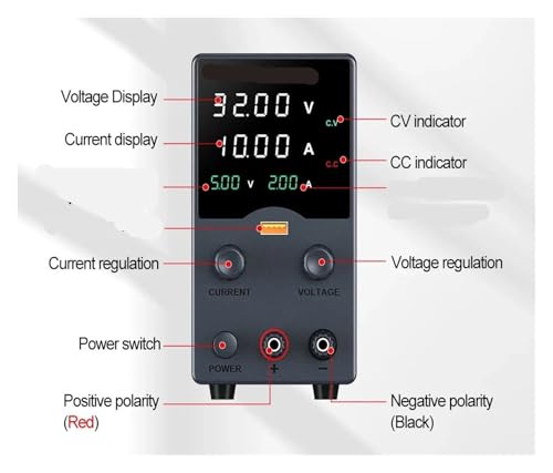 Adjustable DC Power Supply 30V 10A Digital Bench Power Source Stabilized Power Supply Voltage Regulator Switch(4digit sNPS3010W)