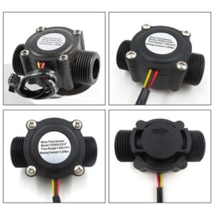 3/4'' Water Flows Flows Meter Flowmeter Counter Water Flows 3.5V-24V 2-60L/min Flowmeter Counter