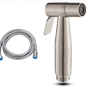 JIYTG Toilet Brush Bidets Handheld Toilet Bidet Shower Sprayer Bidet Bidet Washer 304 Stainless Steel Toilet Spray Gun Faucet Set