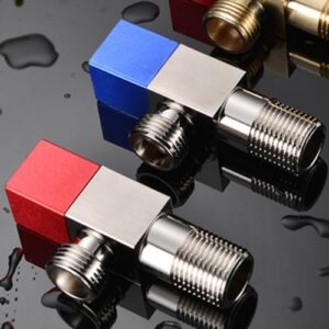 FOYTOKI Toilet Accessory Angle Valves Toilet Valve Angle Valve for Toilet Bathroom Accessory Bathroom Repair Part Angle Valve for Bidet Toilet Part Angle Stop Valve Toilet Supply Red Metal