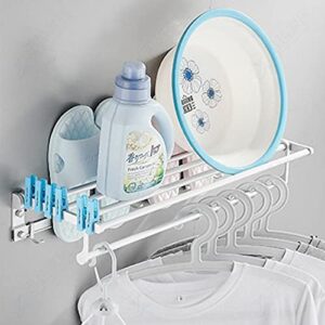 Towel Racks, Towel Rack Bath Towel Holder Towel Stand Towel Holder Punch Free Shower Shelf Bathroom Accessories Wall Organizer Hook Hanger Aluminum Storage Rack Towel Storage Holder/Tr/a