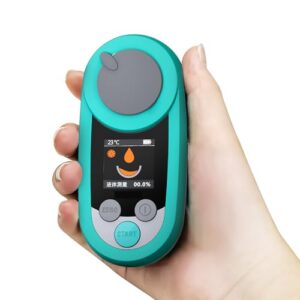 lhqya digital sugar refractometer, portable smart sweetness meter, automatic temperature compensation/3s measurement/measurement range: brix0.0%~32%/sampling value: ≥0.3ml, for fruits