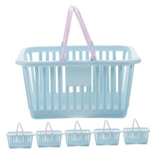 andreslad 6pcs storage basket sundries storage container sundries organizer toy container fruit containers bathroom desktop baskets toys storage organizer basket for office sky-blue plastic