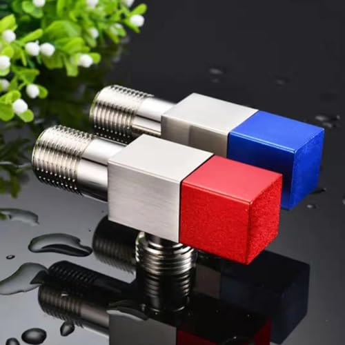 FOYTOKI Toilet Accessory Angle Valves Toilet Valve Angle Valve for Toilet Bathroom Accessory Bathroom Repair Part Angle Valve for Bidet Toilet Part Angle Stop Valve Toilet Supply Red Metal