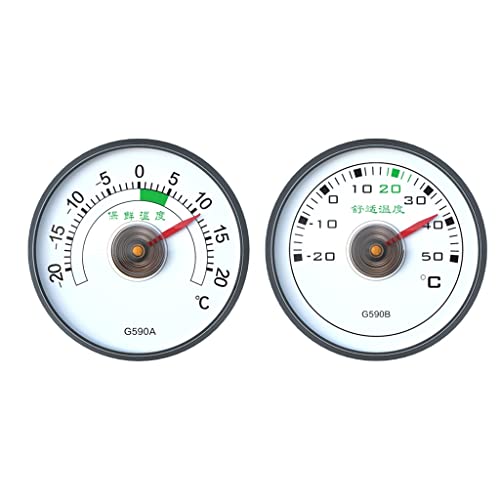 CAZSTYK 50mm Car/Refrigerator -20 to 50℃/-20 to 20℃ Dial Temperature Gauge