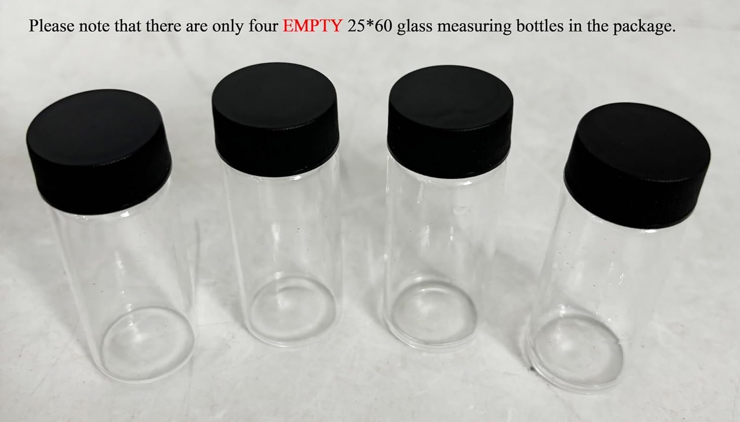 YFYIQI Turbidimeter Solution Bottles for SGZ-B Series Turbidity Meter with 4 Empty 25 * 60mm Glass Sample Bottles