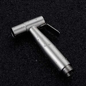 JIYTG Toilet Brush Hand Held Bidet Sprayer Stainless Steel Spraye Toilet Bidet Shower Head with Hose and Bracket Holder Bidet Bidet Washer 304 Stainless Steel Toilet Spray Gun Faucet Set