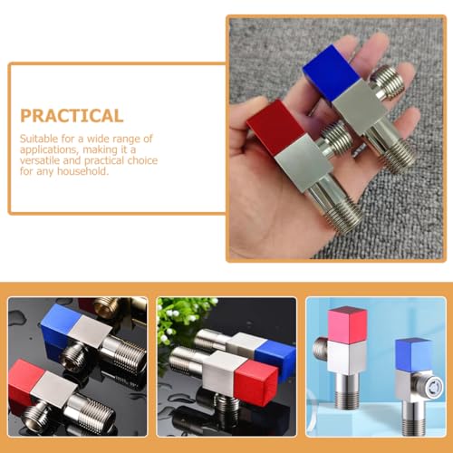 FOYTOKI Toilet Accessory Angle Valves Toilet Valve Angle Valve for Toilet Bathroom Accessory Bathroom Repair Part Angle Valve for Bidet Toilet Part Angle Stop Valve Toilet Supply Red Metal