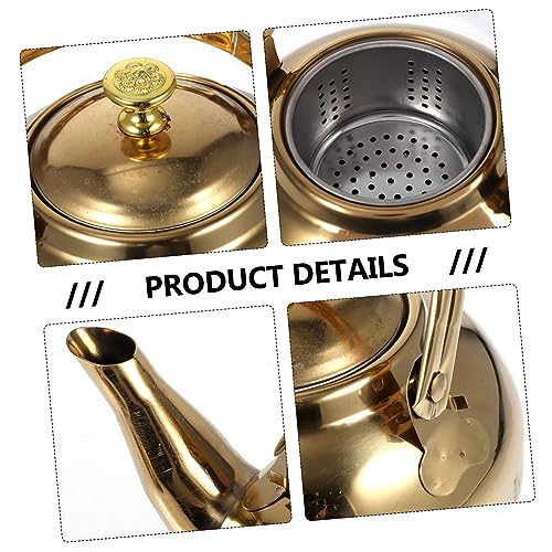 1pc Stainless Steel Exquisite Pot Water Kettle Portable Stove Coffee Pot Portable Espresso Machine Household Teakettle Portable Heater Gas Practical Tea Kettle Portable Teakettle PAMINGONO