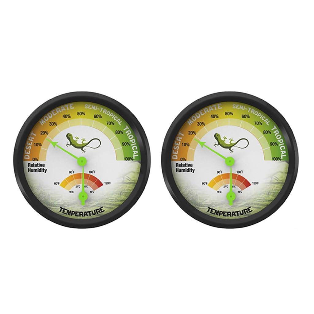 CAZSTYK Pet Rearing Box Gauge Reptile Temperature Humidity Hygrometer 1/2pcs