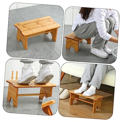 MOLUCKFU Toilet Stool Footstool for Toilet Stepping Stool Kitchen Bed Step Stool Portable Potty Toilet Squatting Stool Stools Camping Stool Potty Training Stool Office Stool Wooden