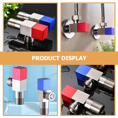 FOYTOKI Toilet Accessory Angle Valves Toilet Valve Angle Valve for Toilet Bathroom Accessory Bathroom Repair Part Angle Valve for Bidet Toilet Part Angle Stop Valve Toilet Supply Red Metal