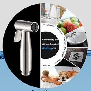 JIYTG Bidet Sprayer 304 Stainless Steel Hand Held Bidet Sprayer Bathroom Kitchen Toilet Faucet Toilet Spray Gun