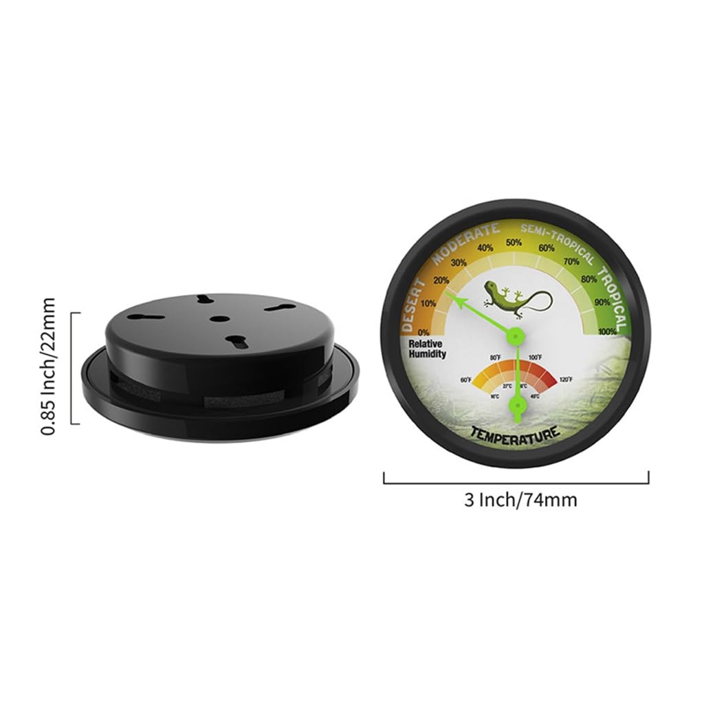 CAZSTYK Pet Rearing Box Gauge Reptile Temperature Humidity Hygrometer 1/2pcs