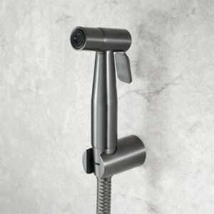 JIYTG Hand Held Bidet Sprayer Toilet Sprayer Gun for Bathroom Stainless Steel Shower Head Self Cleaning Bathroom Fixture Spray Gun and Angle Valve