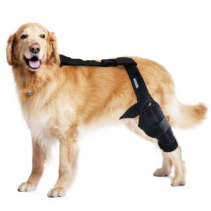 merrymilo dog knee brace for hind and rear leg, dog hip brace support for dog ligament injury joint pain, size xl