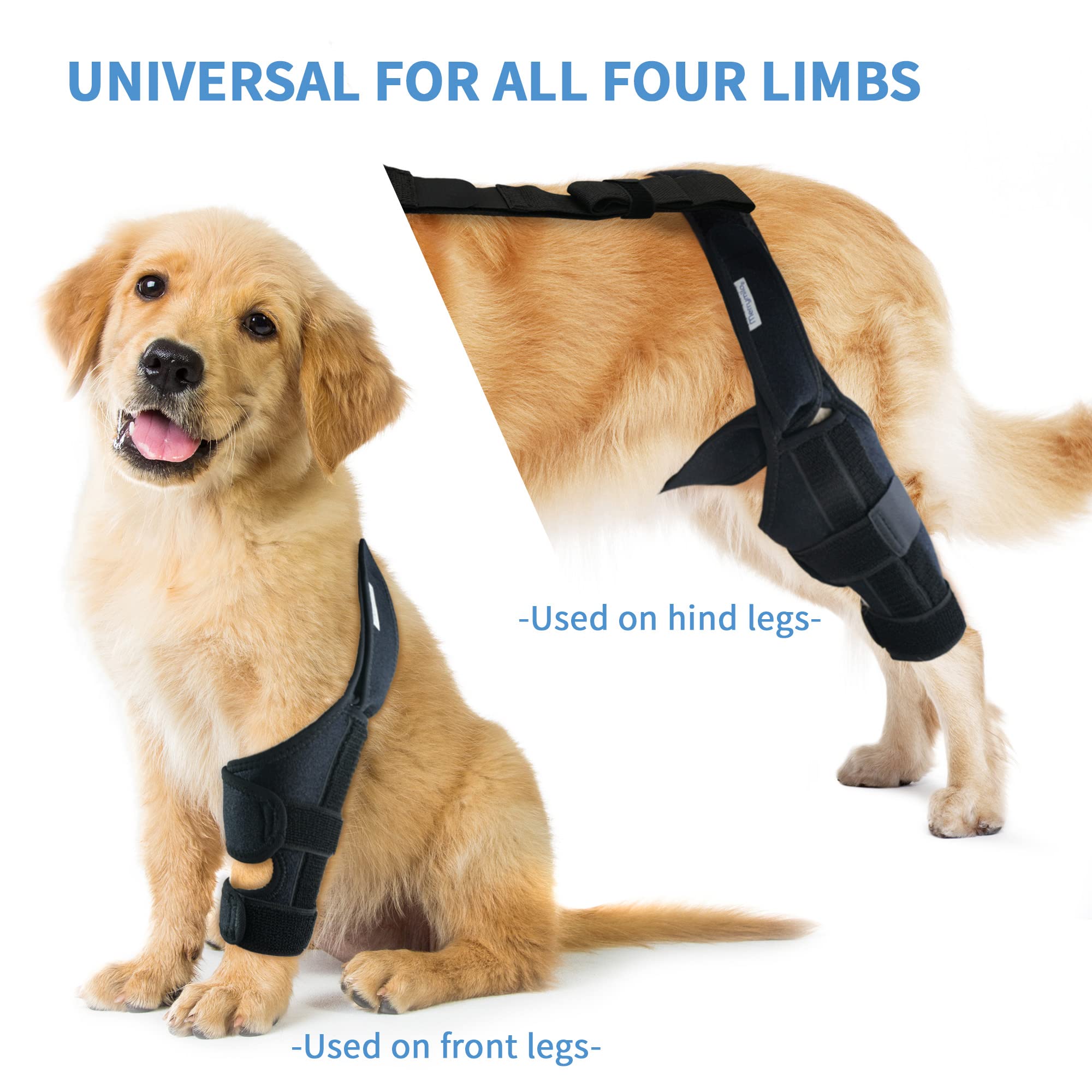 MerryMilo Dog Knee Brace for Hind and Rear Leg, Dog Hip Brace Support for Dog Ligament Injury Joint Pain, Size XL