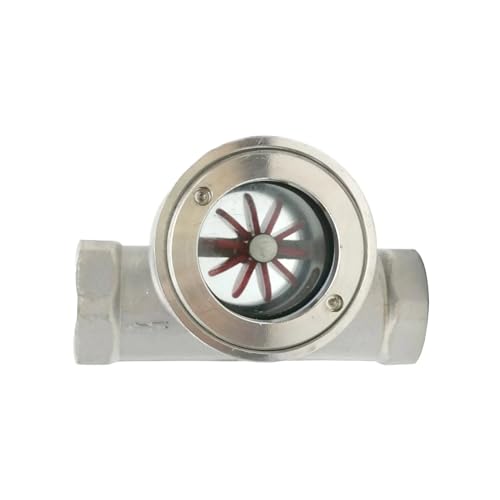 1/4" 3/8" 1/2" 3/4" 1" 1-1/2" 2" BSPT Female Carbon Steel 201 304 316 Stainless Window Sight Glass Flow Indicator with Impeller(316 Stainless Steel,2")