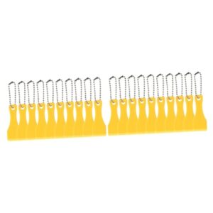 kontonty 20 pcs scraper scratcher tool scraper for pottery tickets ticket scraping tool ticket card scratch off tools for cards scraper for ticket yellow plastic