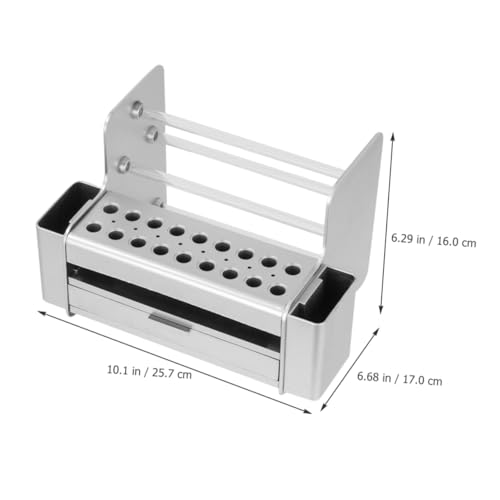 WOONEKY Tool Storage Box Hammer Rack Desktop Tool Organizer Holder Portable Tool Organizer Rack Garage Tool Organizers Tool Organizer Holder with Drawer Pliers Organizer Tools Silver Pvc