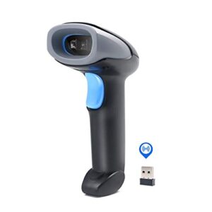 snnozy handheld barcode scanner 1d/2d/qr code scanner 2.4g wireless & usb wired bar code reader compatible with windows mac linux for supermarket retail library logistics warehouse