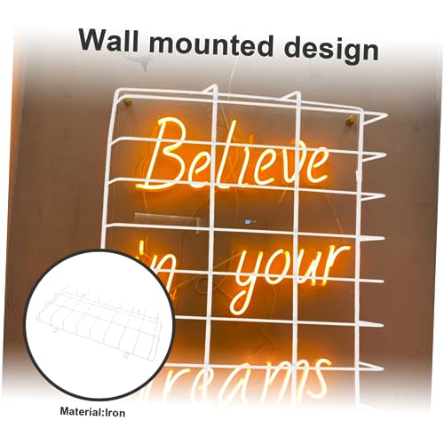 IWOWHERO Exit Sign Protective Guard Exit Sign Wall Covers White Wrought Iron Metal Emergency Light Wire Cover Metal Emergency Light Protective Cover