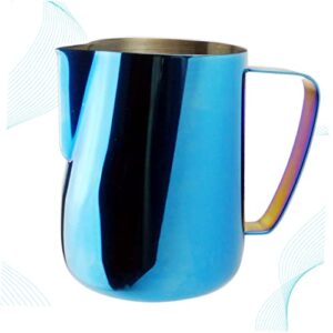 HOLIDYOYO Coffee Storage Cup Espresso Machines Latte Art Cup Tea Creamer Pitcher Cappuccino Maker Pitcher Coffee Container Simple Coffee Cup Espresso Shots Coffee Frothing Pitcher Blue