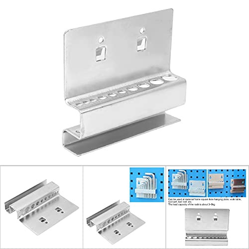 Hex Socket Wrench Storage Rack, Classified Organizer for Workshop with Hardware Tool Hanging Board, Zinc Plated Steel, 100mm or 3.94in,Loading Capacity:3~5Kg