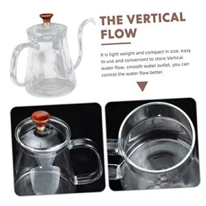 CRAFTHROU Coffee Hand Pot Office Coffee Pot Tea Pour Kettle Expresso Coffee Machine Stovetop Kettle Drip Coffee Maker Stainless Coffee Maker Espresso Stovetop Cafeteras Expresso Glass