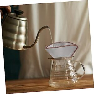 COLLBATH 304 Stainless Brewed Coffee Filter Coffee Maker Cone Tea Coffee Strainer Espresso Filter Plate Coffee Filter Mesh Coffee Filter Basket Coffee Machine Simple Filter Mesh