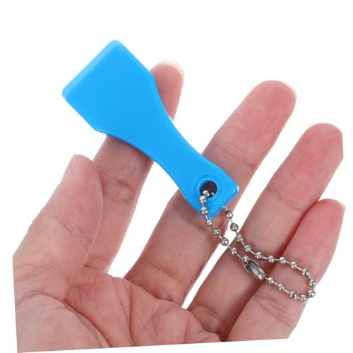 LALAFINA 10pcs Scratch-Offs Film Scraper Tool Thumb Keyring Scratcher Scraper for Label Plastic Scratch Off Tool Keychain Scratcher Keyring Scraper Tool Card Scraper Tool Abs Blue