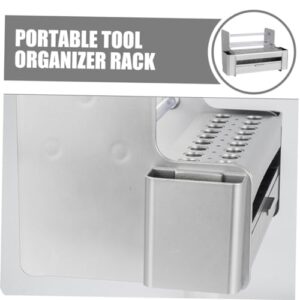 WHAMVOX Screwdriver Tool Storage Rack Silver or Pvc Portable Tool Organizer Rack Pe Tool Organizer Holder Tool Organizer Rack with Drawer