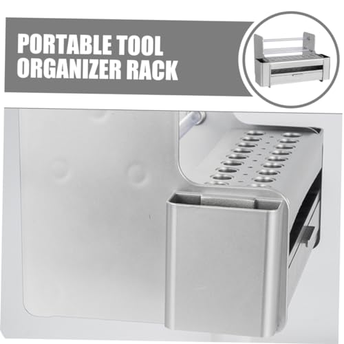 WHAMVOX Screwdriver Tool Storage Rack Silver or Pvc Portable Tool Organizer Rack Pe Tool Organizer Holder Tool Organizer Rack with Drawer