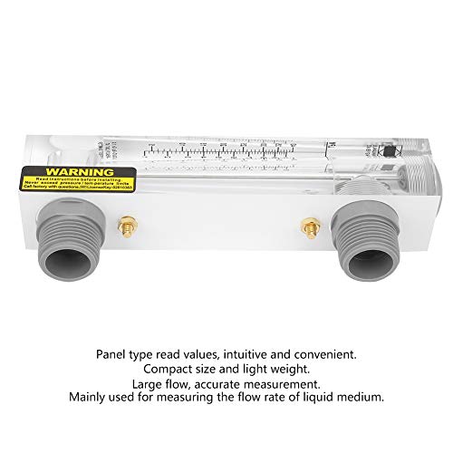 Respicefinem LZM-25 Panel Mount Meter 1-10GPM Accurate Liquid Measurement Acrylic Body Stainless Steel Float ZG1 Thread