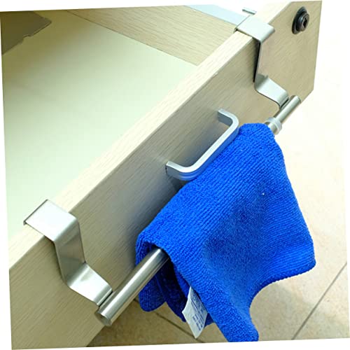 Anneome Traceless Towel Shelf Cabinet Towel Holder Easy Installation Towel Rack Single-bar Towel Rack Seamless Towel Rack Sturdy Towel Rack Hanger Kitchen Towel Bar Silver