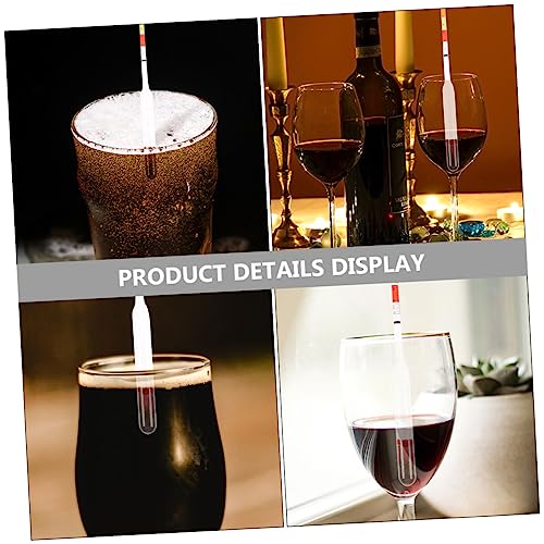 COLLBATH 2pcs Three Range Sugar Meter Wine Syrup Hydrometers Sweet Scales Sweet Measurements Hydrometer Test Tool Sugar Gauges Alcohol Tester Wine Measurements Wine Gauges Beer Gauges Glass