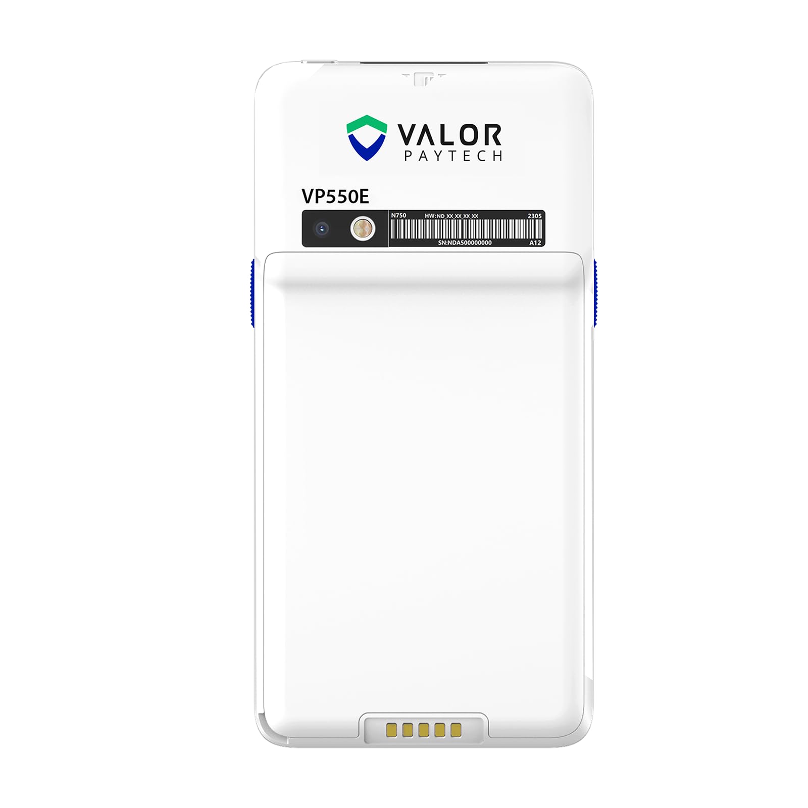 Valor PayTech VP550E POS Eco-Friendly Terminal | 5” Touchscreen, Android 12, 3.8V/3600mAh Battery, PCI PTS 6.x Certification, Paperless e-Receipts, Wi-Fi, 5G/4G/3G & Bluetooth 2.1/5.0