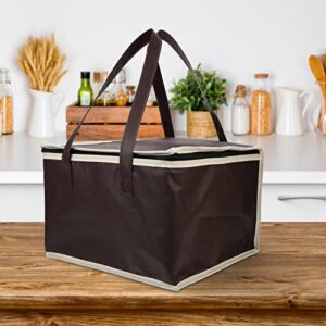 COLLBATH Aluminum Insulation Shopping for Insulated Pizza Reusable Grocery Food Carrier Food Storage Insulated Grocery Tote Coffee Non-woven Fabric