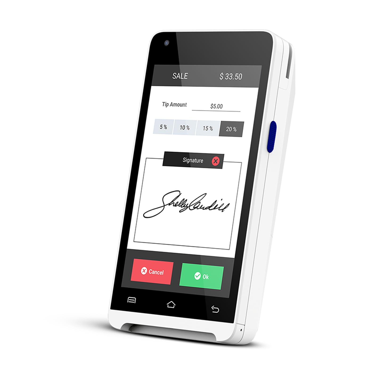 Valor PayTech VP350 Android PIN Pad Terminal | 5” Touchscreen, PCI PTS 5.x Security, 4MB RAM, Cortex Quad-Core Processor, Dual Pricing, and EMV Contactless Payments