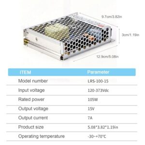 Eliminate Power Supply Noise and Boost Productivity with The DineDeck LRS-100-15 15V Power Supply (7A, 105W). Reliable Solution is Ideal for Noise-Sensitive Environments Like Studios and Labs.