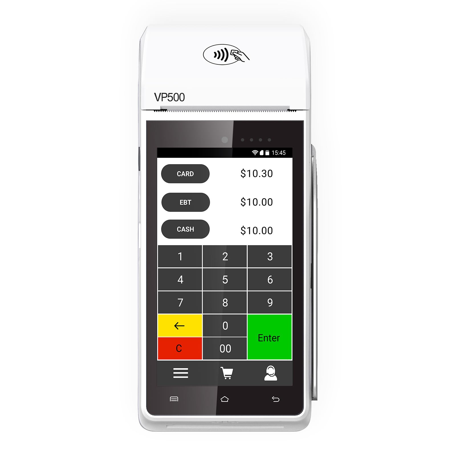 Valor PayTech VP500 POS Android Terminal | Future-Proof Your Business with 5.5” Touchscreen, 7.2V/2600mAh Battery, Dual Pricing, Secure Payment Options, and Wi-Fi/4G/Bluetooth Connectivity