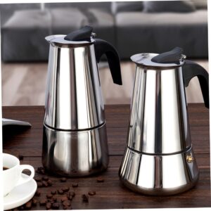 CRAFTHROU Coffee Pot Stainless Tea Kettle Classic Cafe Manual Coffee Maker Electric Tea Pots Espresso Machine Cafeteras Expresso Pouring Kettle Portable Pot Silver Stainless Steel