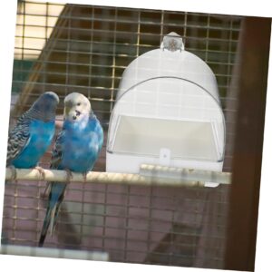 BESPORTBLE Parrot Bath Tub Birdie Small Bird Showering Basin Birds Supply Small Bird Showering Cube Bird Bathing Basin Bird Bath Basin Bird Cage Bathtub Bird Bath Cube Bird Bathtub Abs White