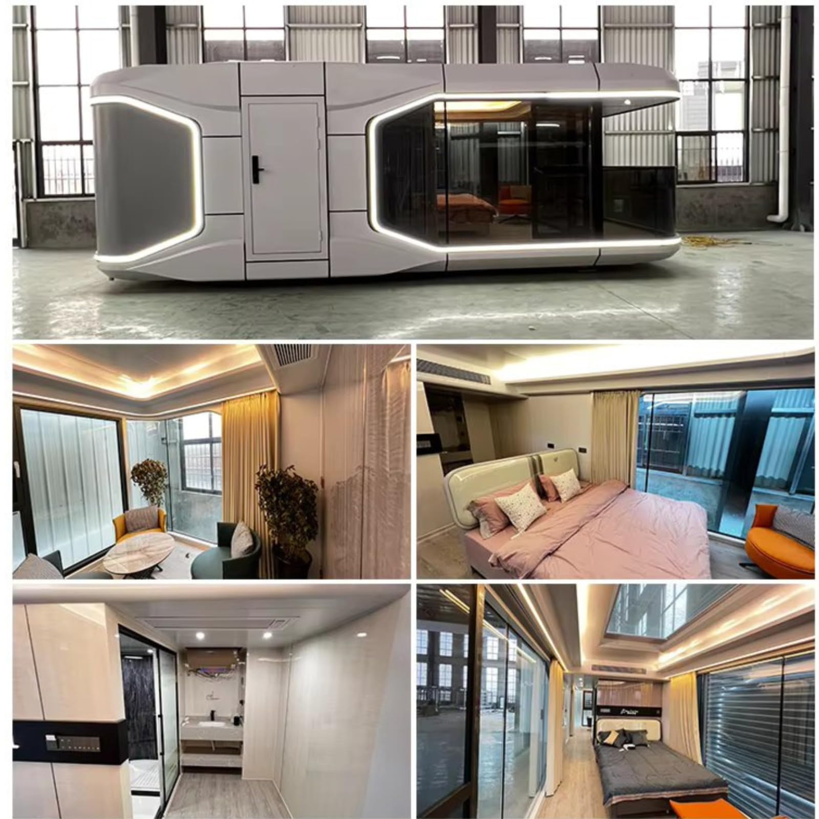 Tiny Home, Portable Container House,Outdoor House, Best use for Office, Construction site and Living, fabricated, Easy to Install,Capsule House, Luxury pod Hotel, B&B Best fabricated