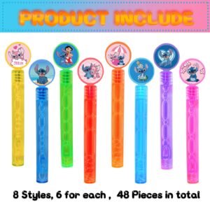 48 Piece Stitch Bubble Wand for Kids(8 Style),Cute Stitch Bubble Wand Great for Stitch Theme Birthday Party Supplies