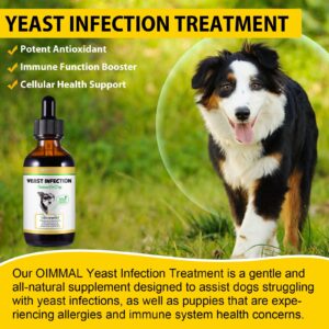 Natural Yeast Infection Treatment for Dogs, Dog Ear Infection Treatment Supports Dog Itch Relief, Dog Herbal Supplement, Helps to Support Itch Relief 2 fl oz