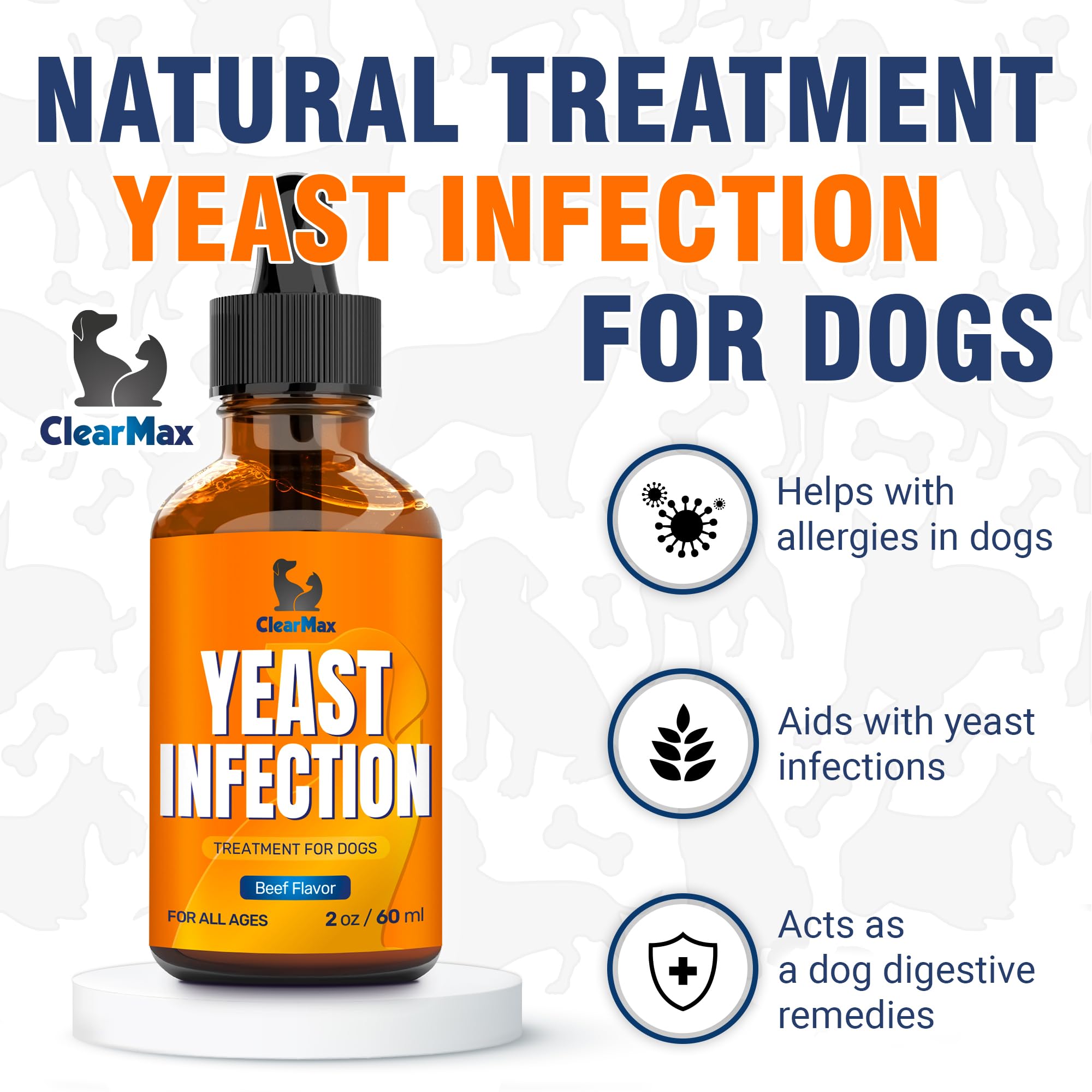 Yeast Infection Treatment for Dogs ◆ Dog Yeast Infection Treatment ◆ Dog Paw Yeast Infection Treatment ◆ Yeast Treatment for Dogs ◆ Herbal Dietary Supplement ◆ Beef Flavor ◆ 2 Oz