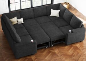 belffin sectional sleeper sofa couch with pullout bed modular sectional pull out couch with storage. dark grey couch